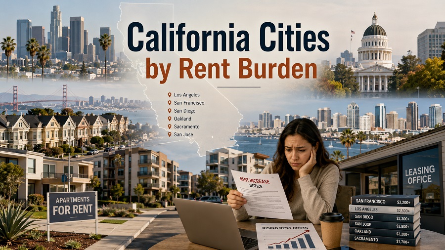 California Cities by Rent Burden | Rent Affordability Ranking